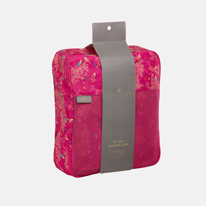 Sara Miller London Pink Birds Packing Cubes