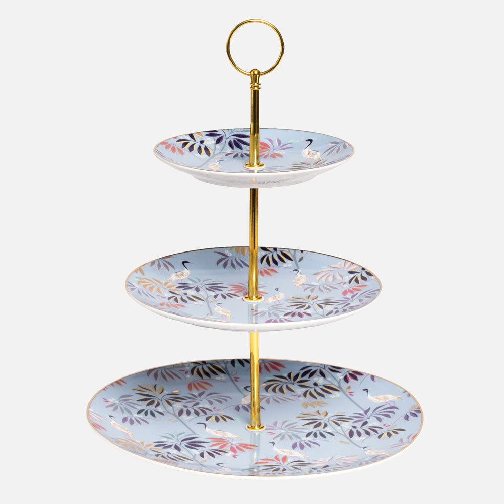 Luxury 3 Tier Cake Stand, Bird Tableware | Sara Miller London